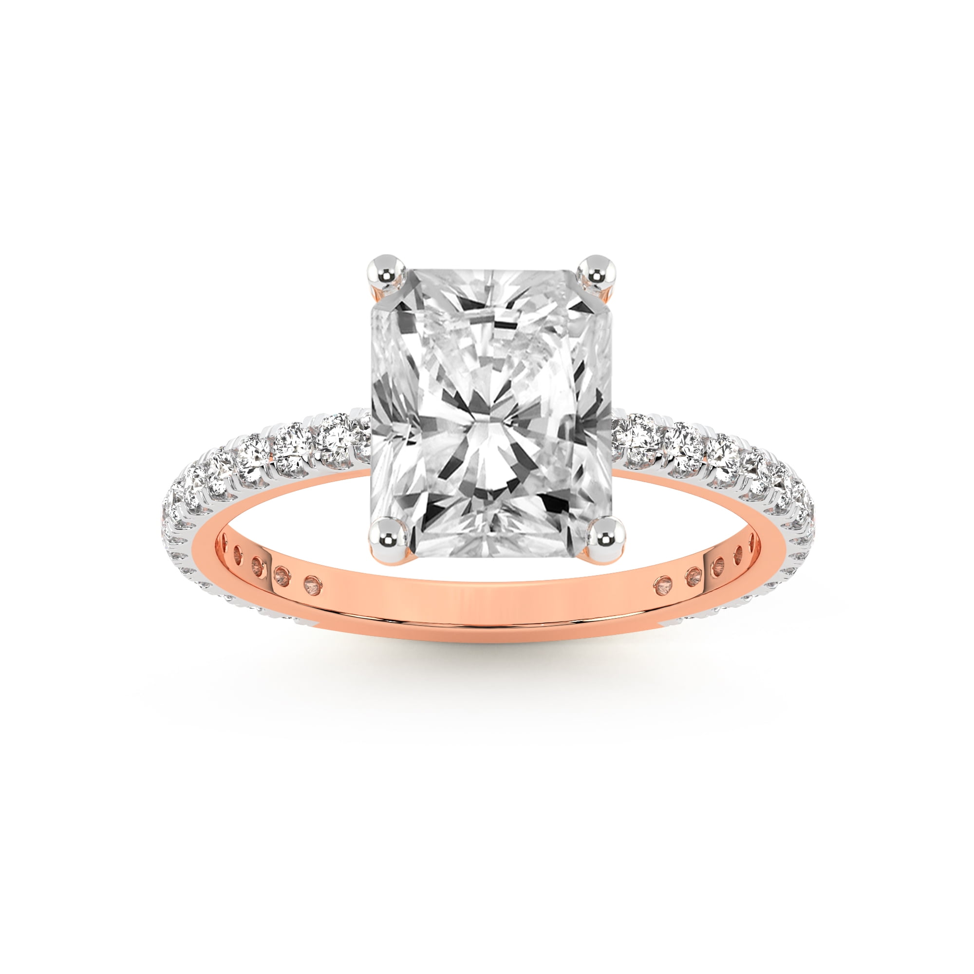 4 Carat IGI Certified Radiant Shape Lab Grown Diamond Engagement Ring ...