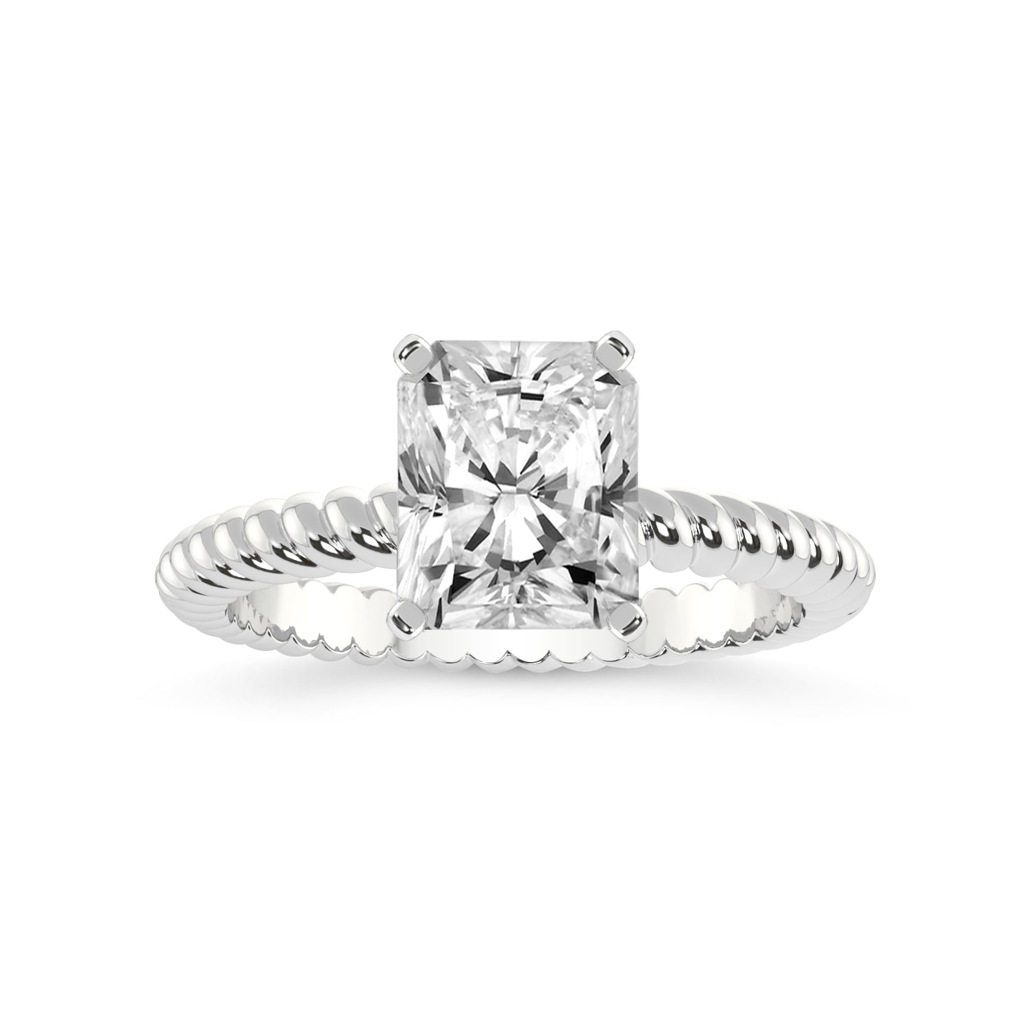 4 Carat IGI Certified Radiant Shape Lab Grown Diamond Engagement Ring ...