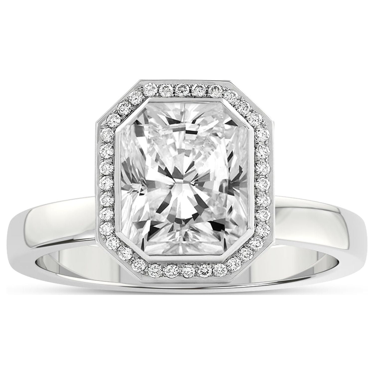 4 Carat IGI Certified Radiant Shape Lab Grown Diamond Engagement Ring ...