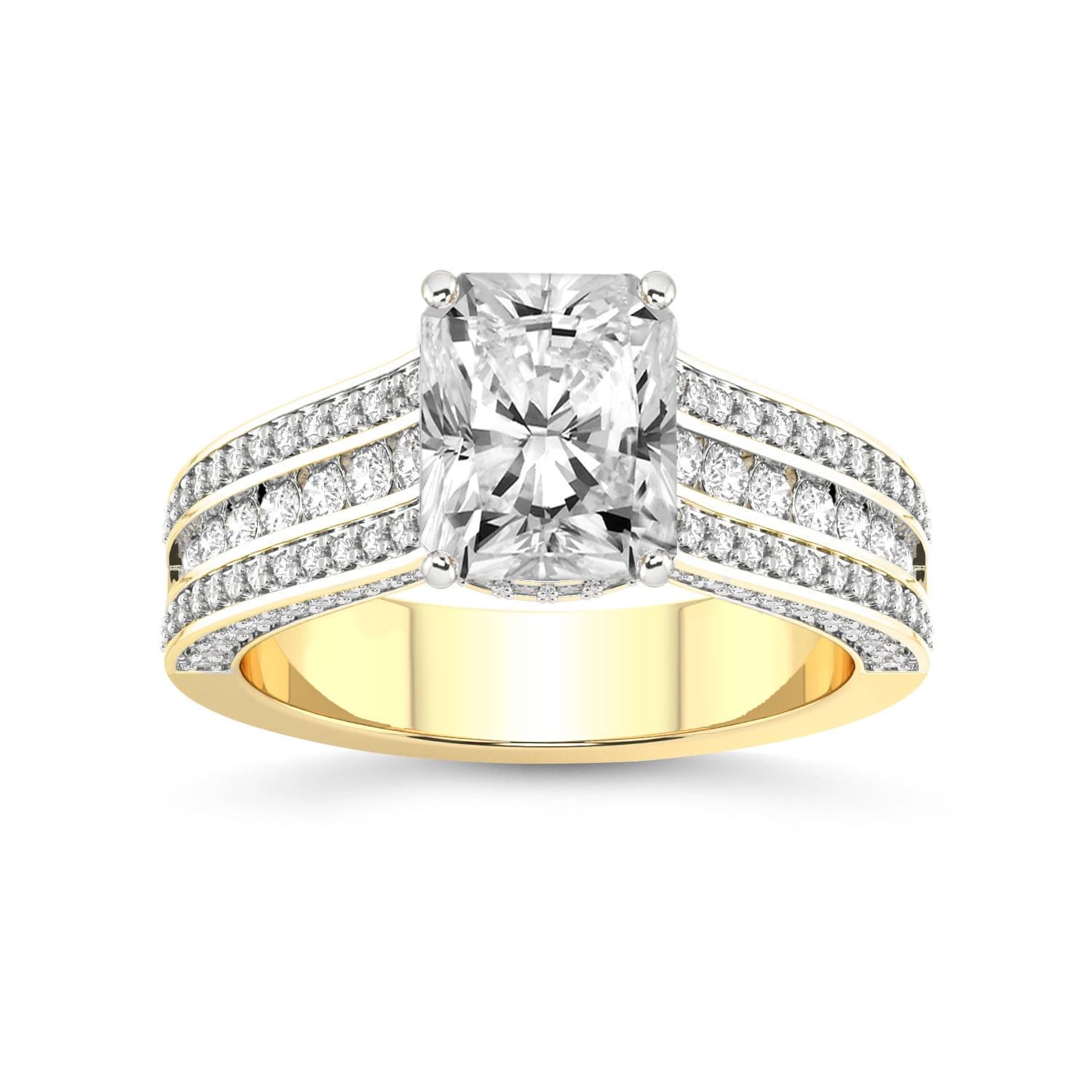 4 Carat IGI Certified Radiant Shape Lab Grown Diamond Engagement Ring ...