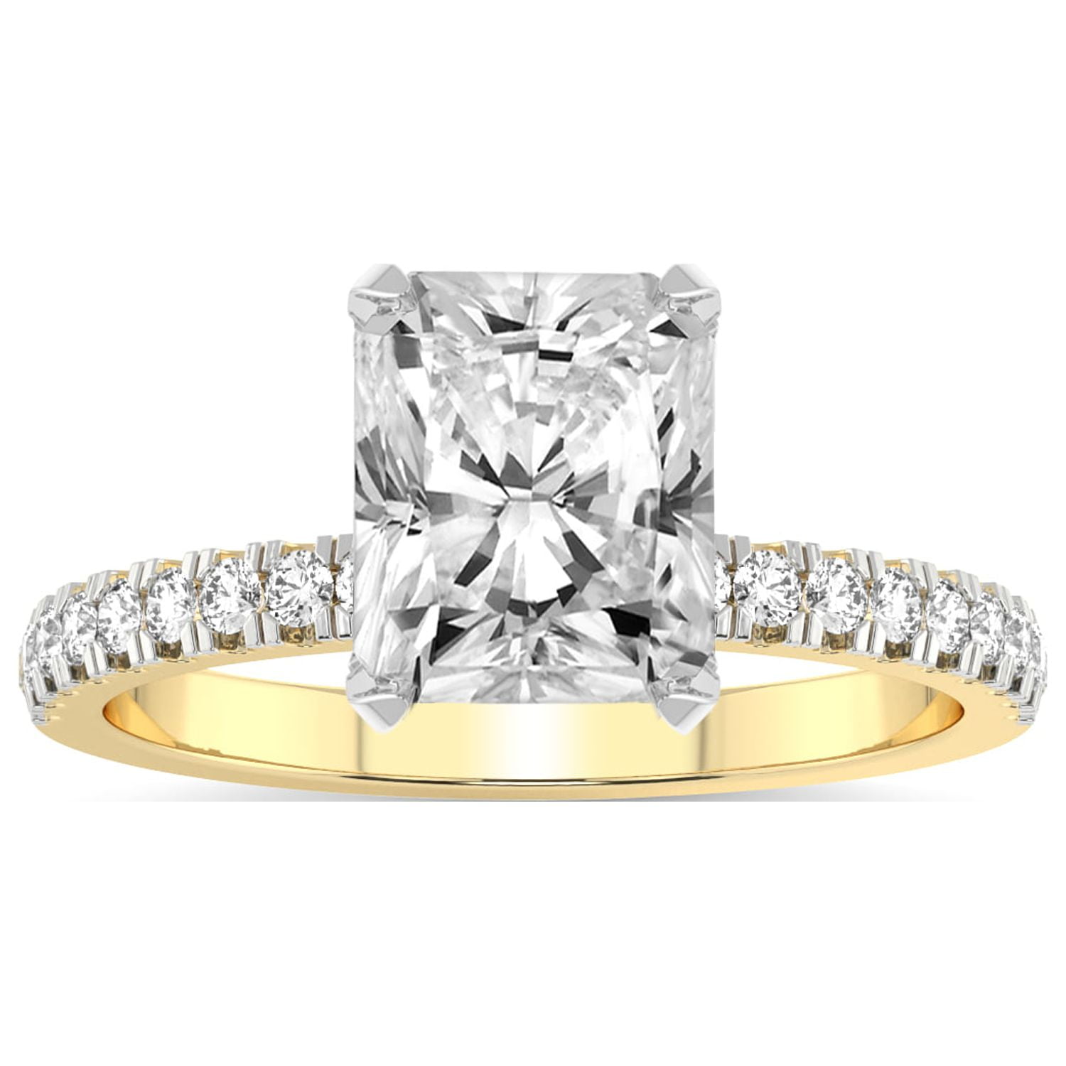 4 Carat IGI Certified Radiant Shape Lab Grown Diamond Engagement Ring ...