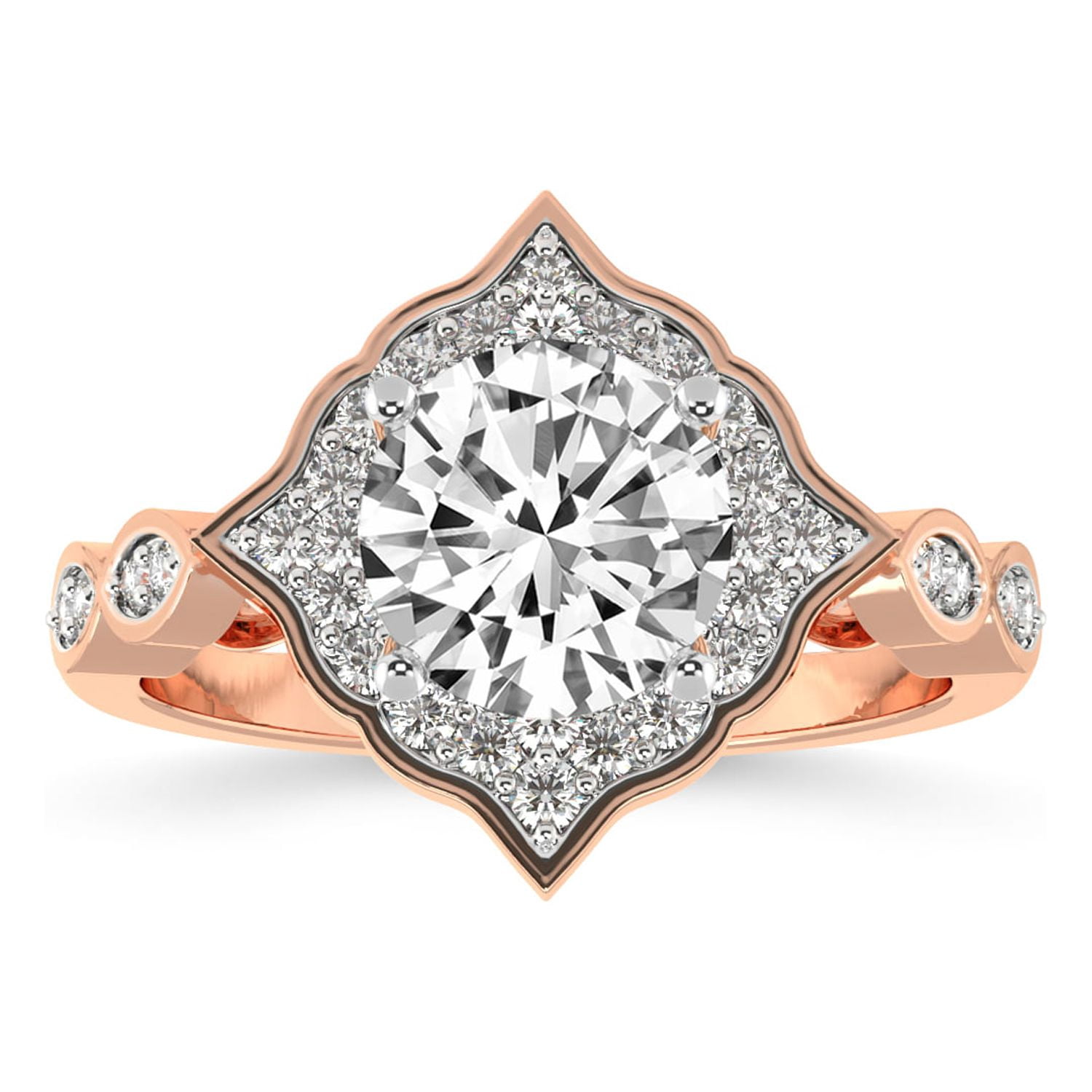 4 Carat IGI Certified Round Shape Lab Grown Diamond Engagement Ring ...
