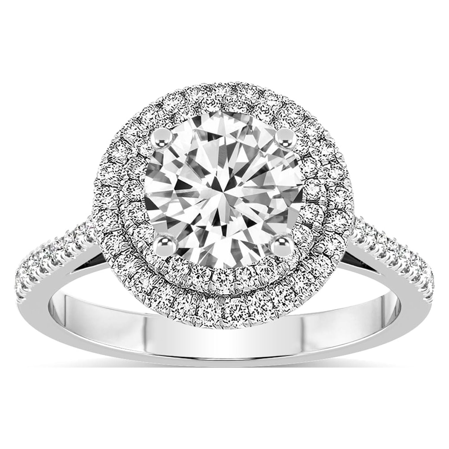 4 Carat IGI Certified Round Shape Lab Grown Diamond Engagement Ring | 14K White Gold |Arya ...