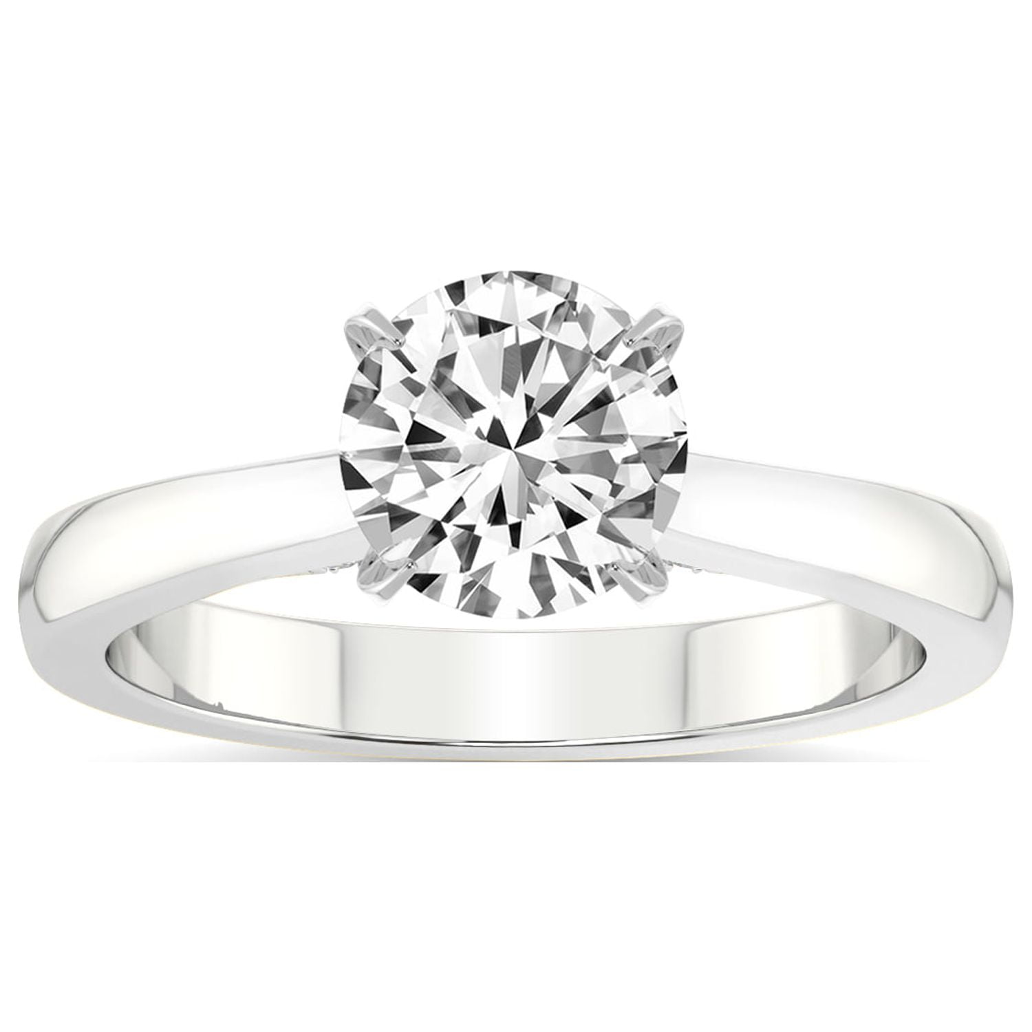 4 Carat IGI Certified Round Shape Lab Grown Diamond Engagement Ring ...