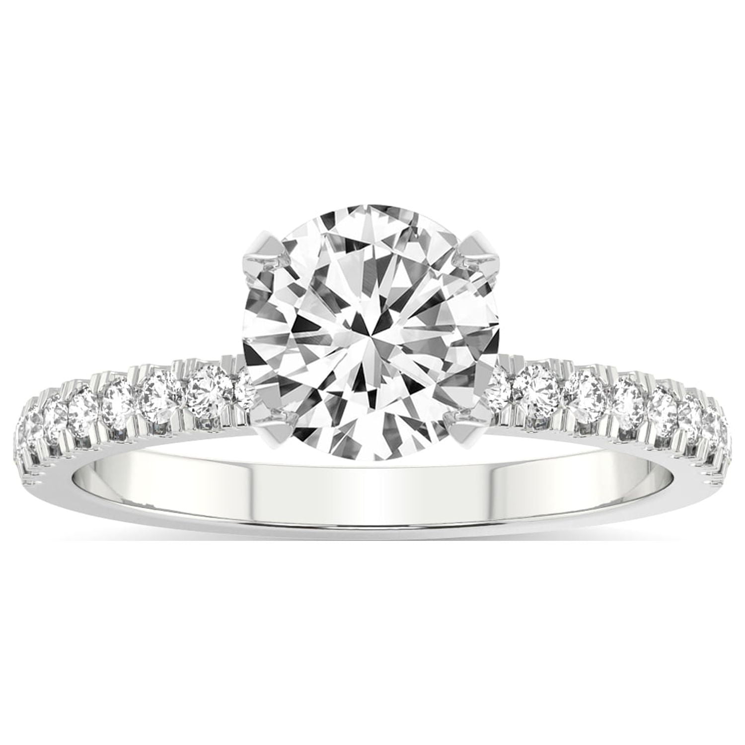 4 Carat IGI Certified Round Shape Lab Grown Diamond Engagement Ring | 14K White Gold |Serena ...