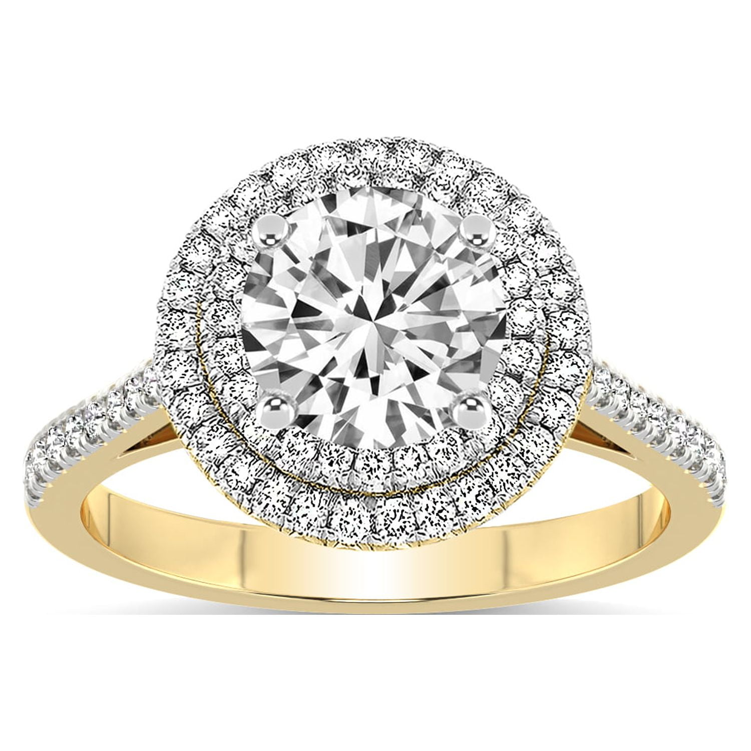 4 Carat IGI Certified Round Shape Lab Grown Diamond Engagement Ring ...