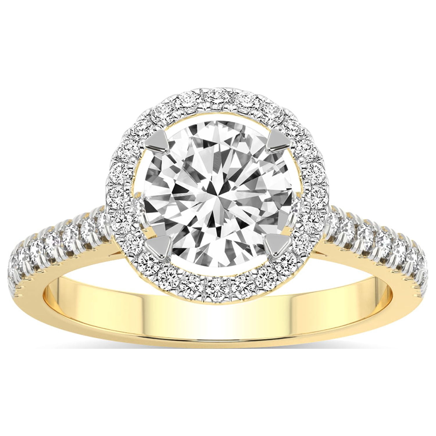 IGI Certified 4 Carat Round Shape Lab Grown Diamond Engagement Ring ...