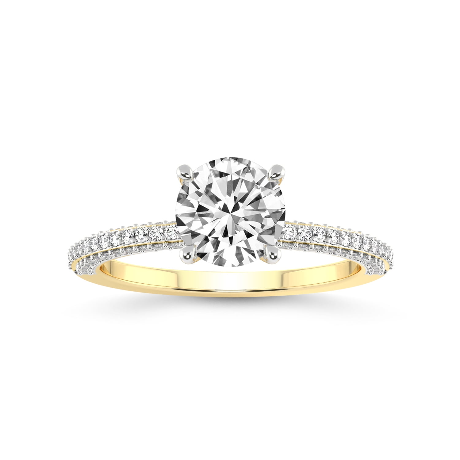 4 Carat IGI Certified Round Shape Lab Grown Diamond Engagement Ring ...