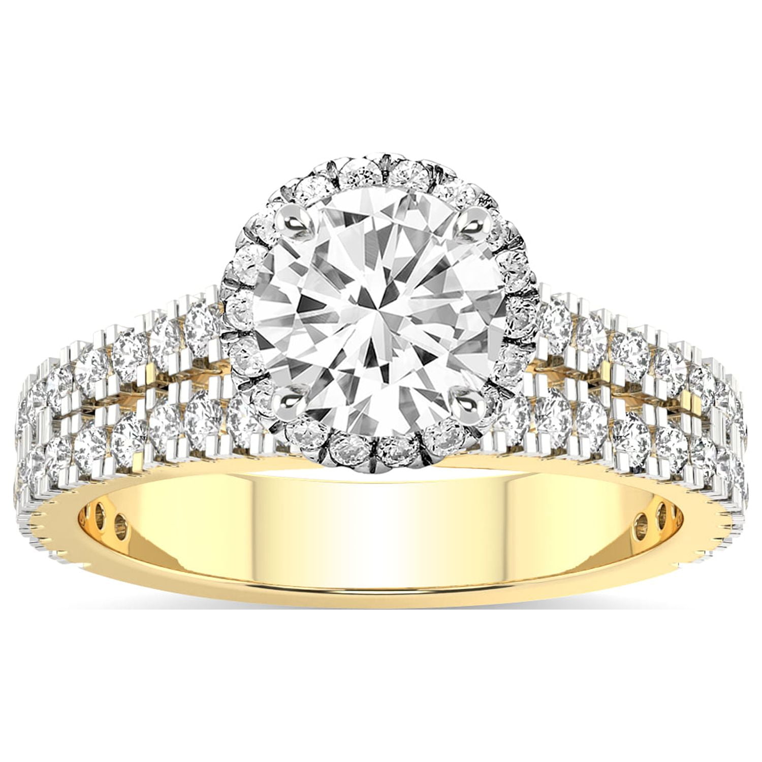 4 Carat IGI Certified Round Shape Lab Grown Diamond Engagement Ring ...