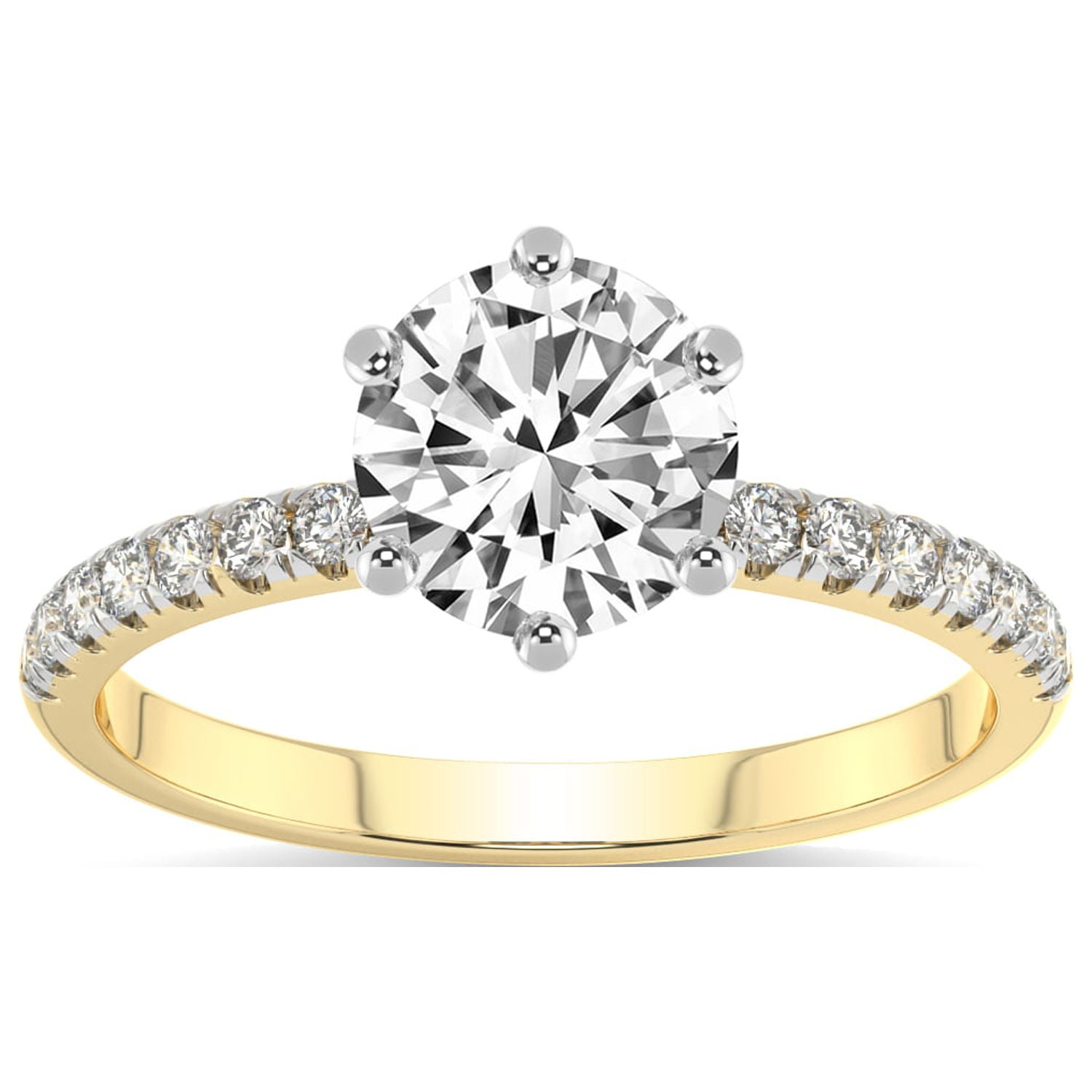 4 Carat IGI Certified Round Shape Lab Grown Diamond Engagement Ring ...