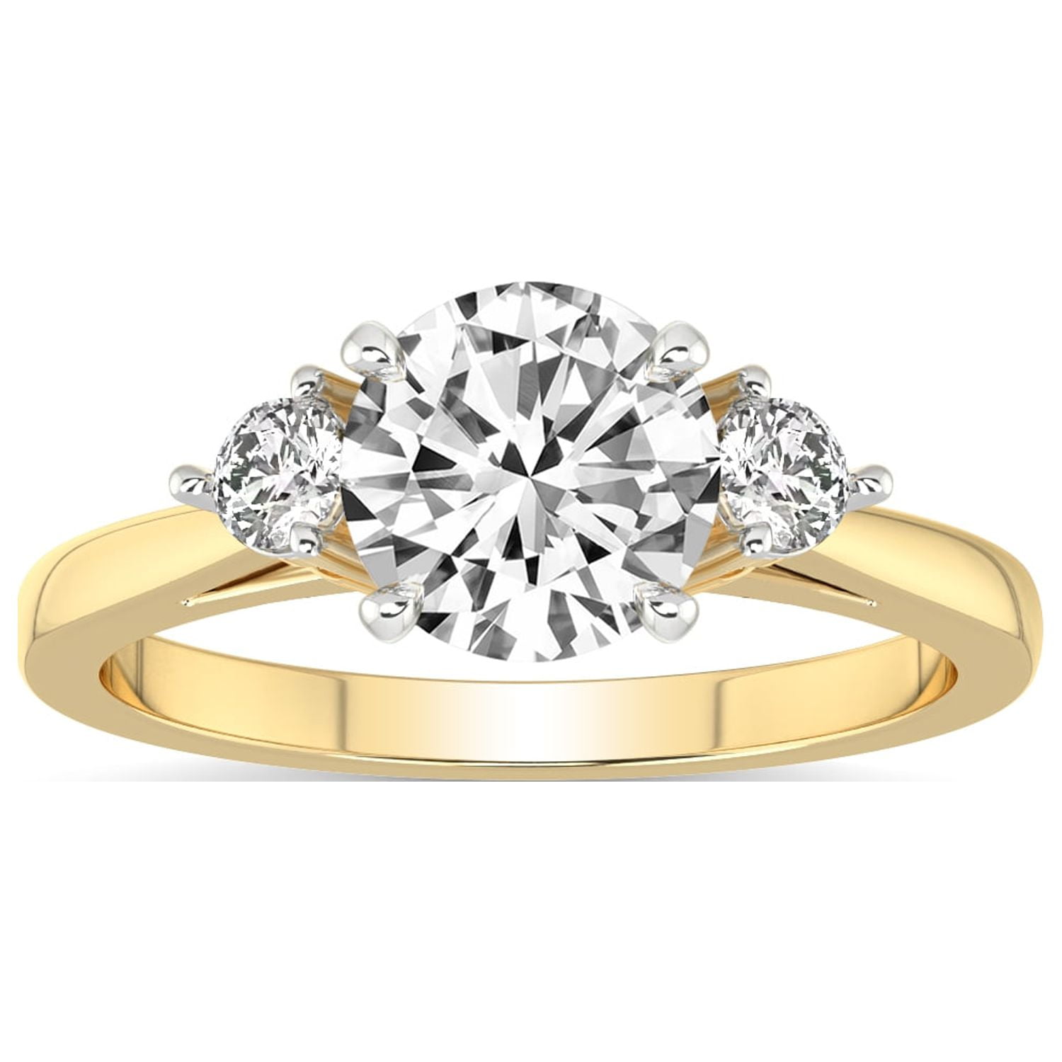 IGI Certified 4 Carat Round Shape Lab Grown Diamond Engagement Ring ...