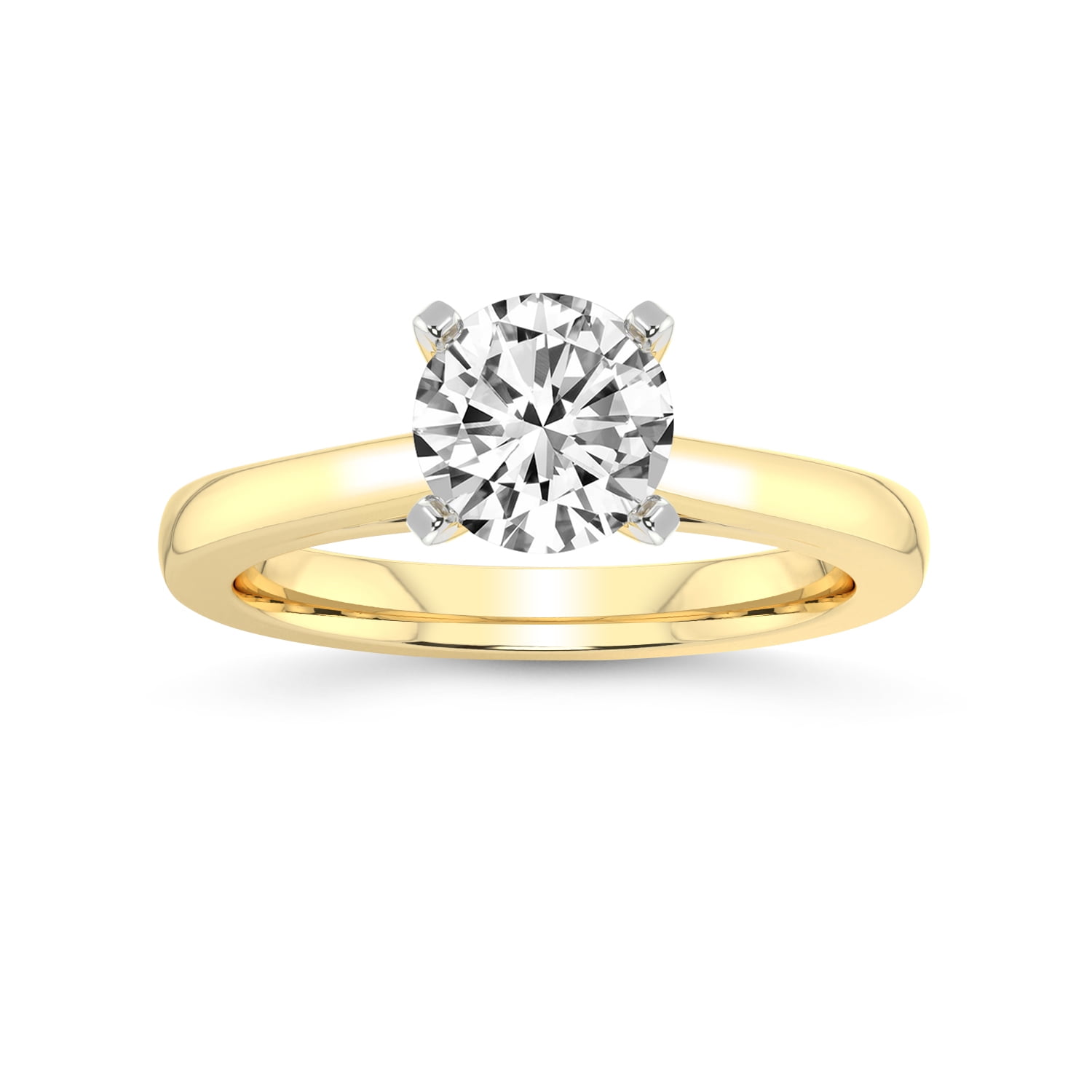 4 Carat IGI Certified Round Shape Lab Grown Diamond Engagement Ring ...