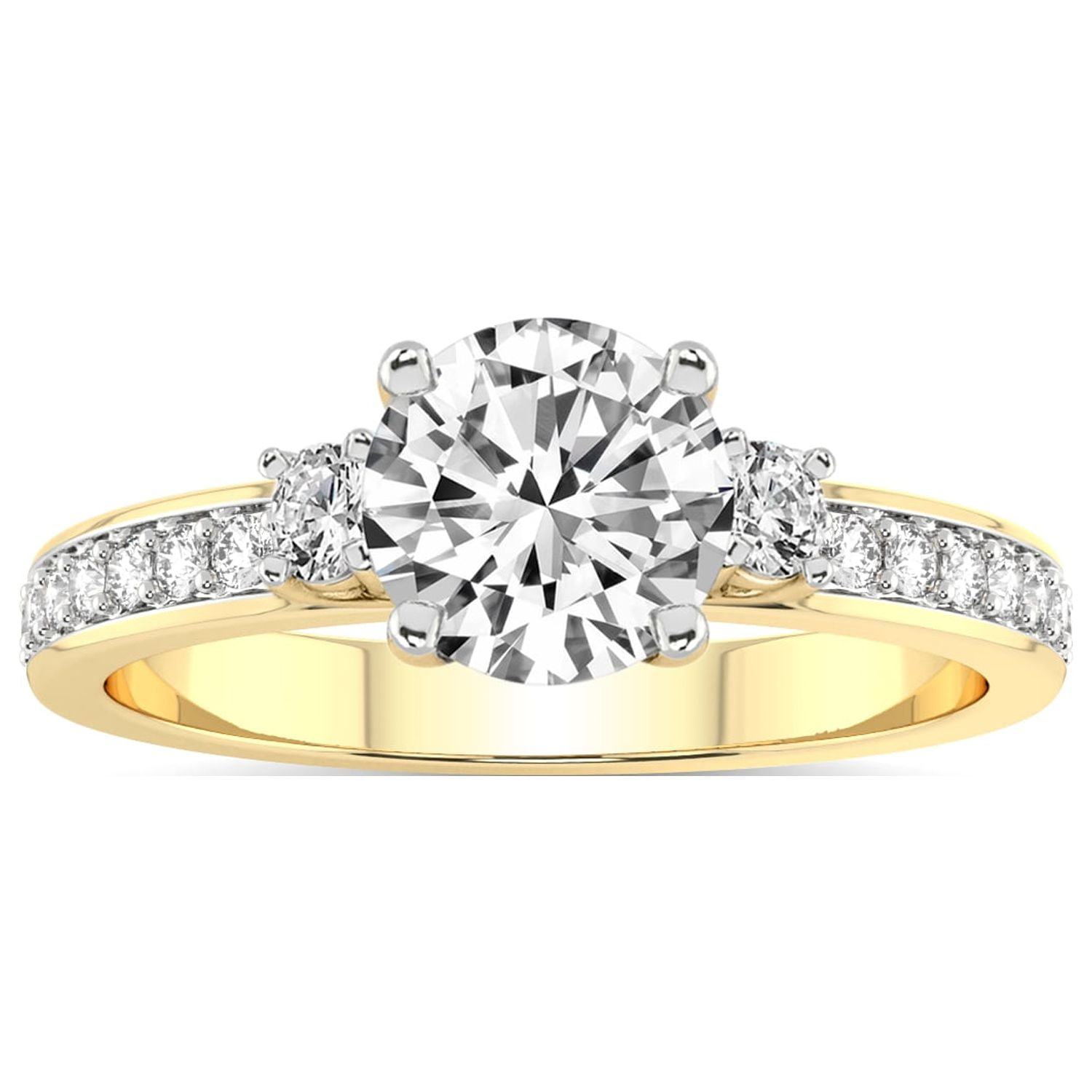 4 Carat IGI Certified Round Shape Lab Grown Diamond Engagement Ring ...
