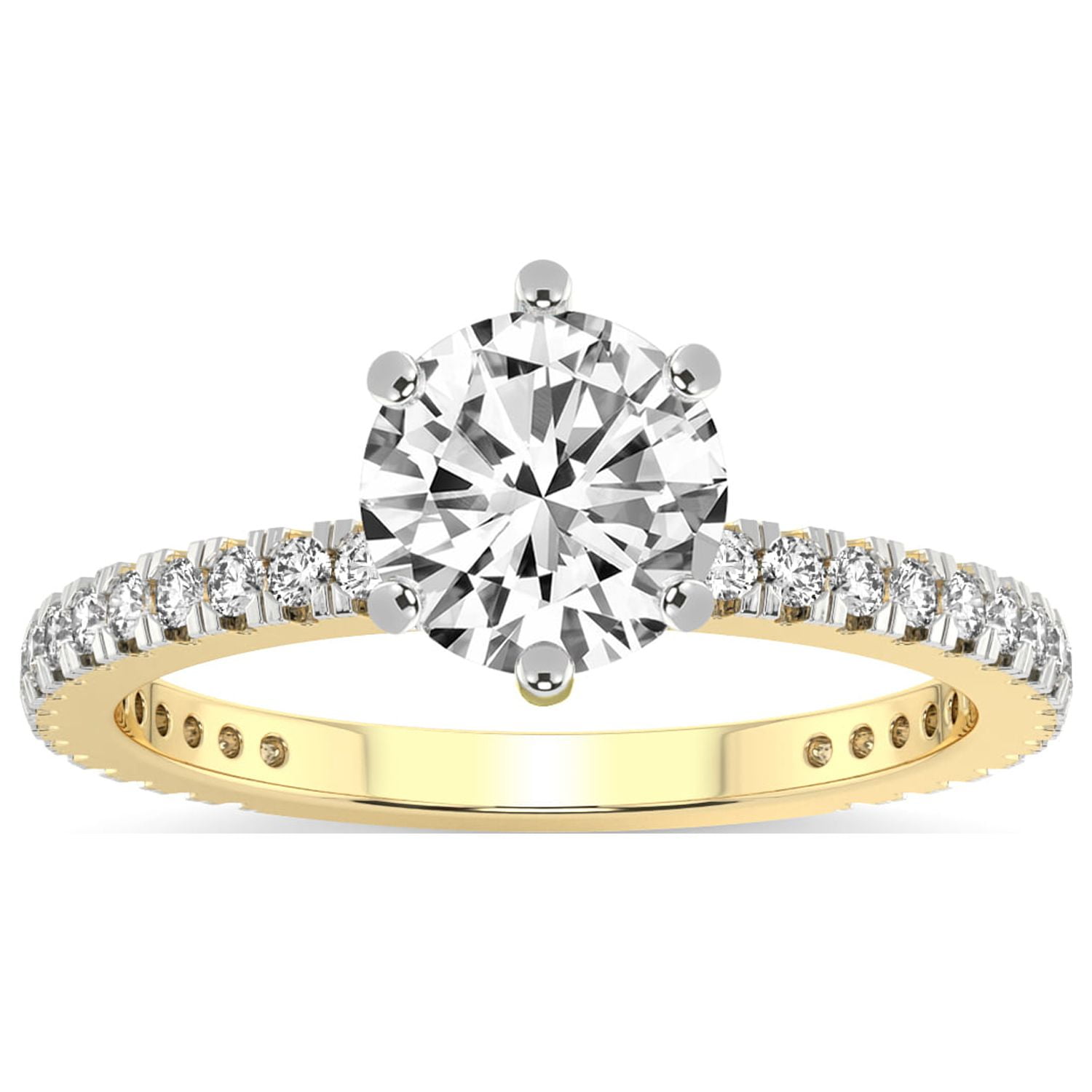 4 Carat IGI Certified Round Shape Lab Grown Diamond Engagement Ring ...