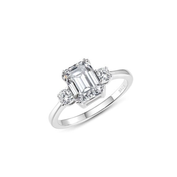 4 Carat Moissanite Engagement Rings for Women D Color VVS1 Clarity ...