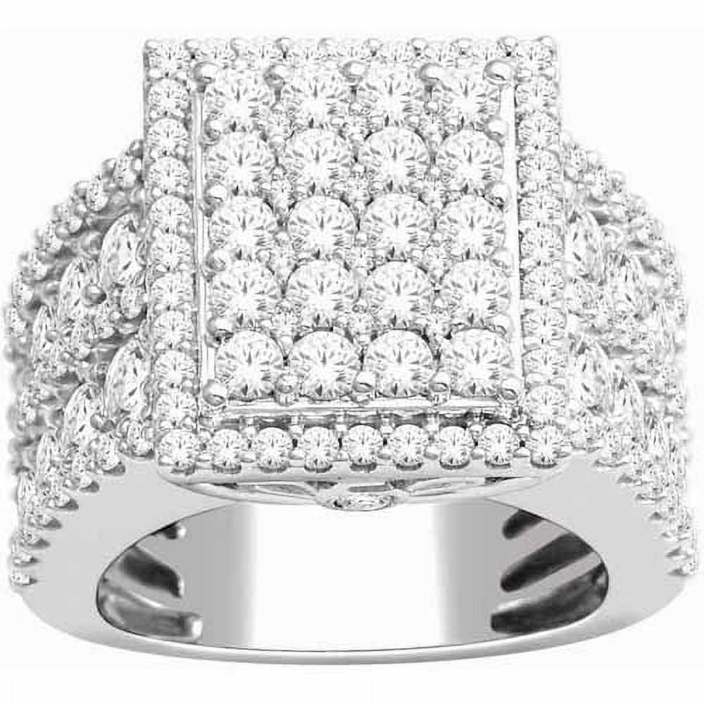 4 Carat T.W. Diamond 10kt White Gold Square-Shape Engagement Ring ...