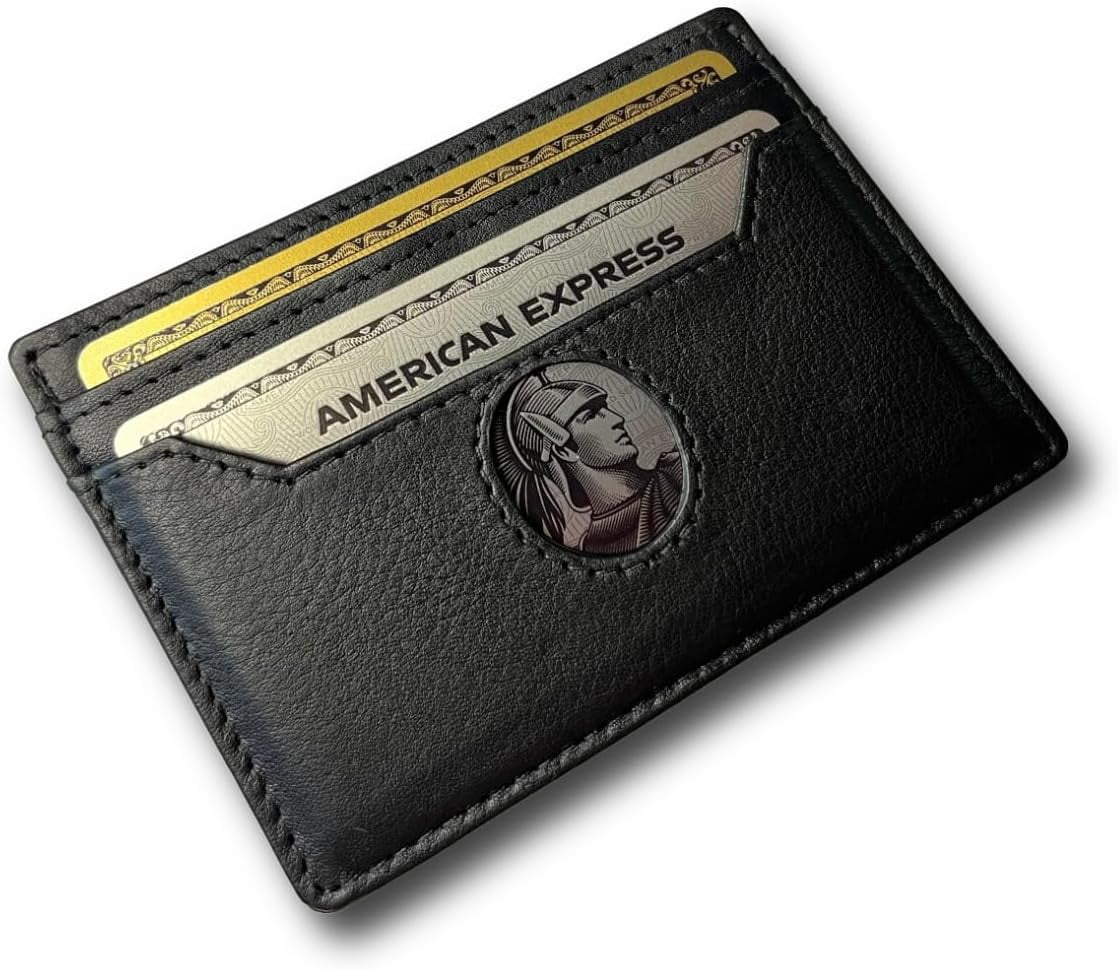 4 Card Minimalist Wallet for Men & Women - Thin Black Credit Card ...