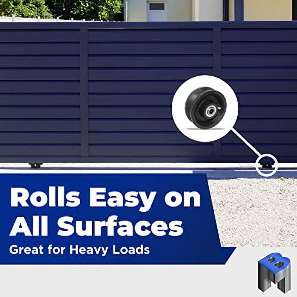 4" Cast Iron V Groove Wheel - Roller Bearing Residential Rolling - with ...