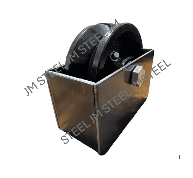4" Cast Iron V-groove Wheel with Weldable Heavy Duty Steel Box for ...