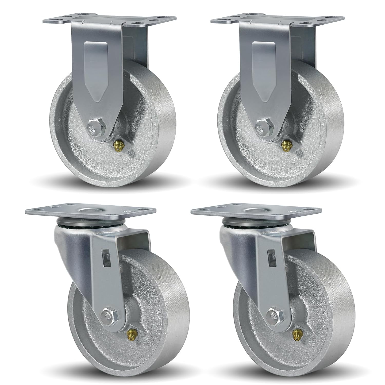 4" Caster Wheels Heavy Duty 1600 lbs，Swivel Casters Set of 4 ...