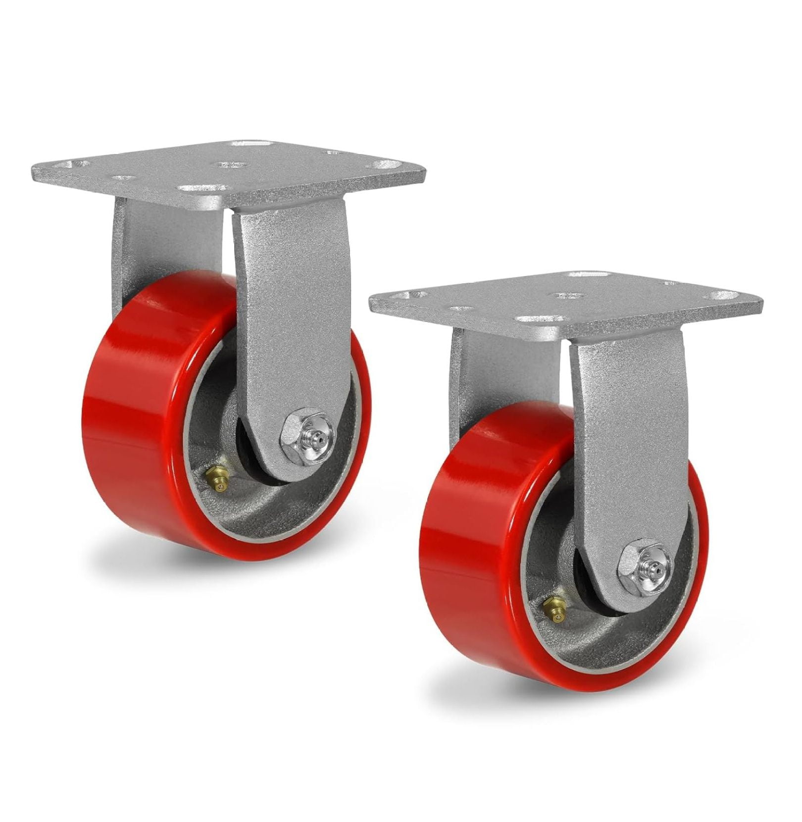 4" Caster Wheels, Polyurethane Industrial Caster Wheels Heavy Duty, Top ...