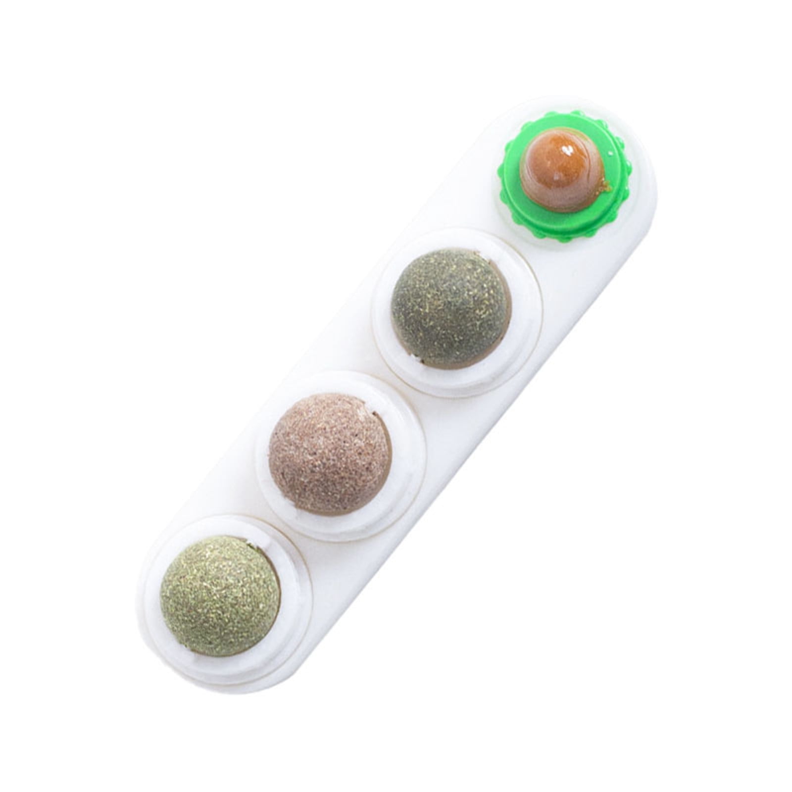 4 Catnip Silvervine Ball Toys, Extra Cat Energy Ball, Edible Cats Lick ...
