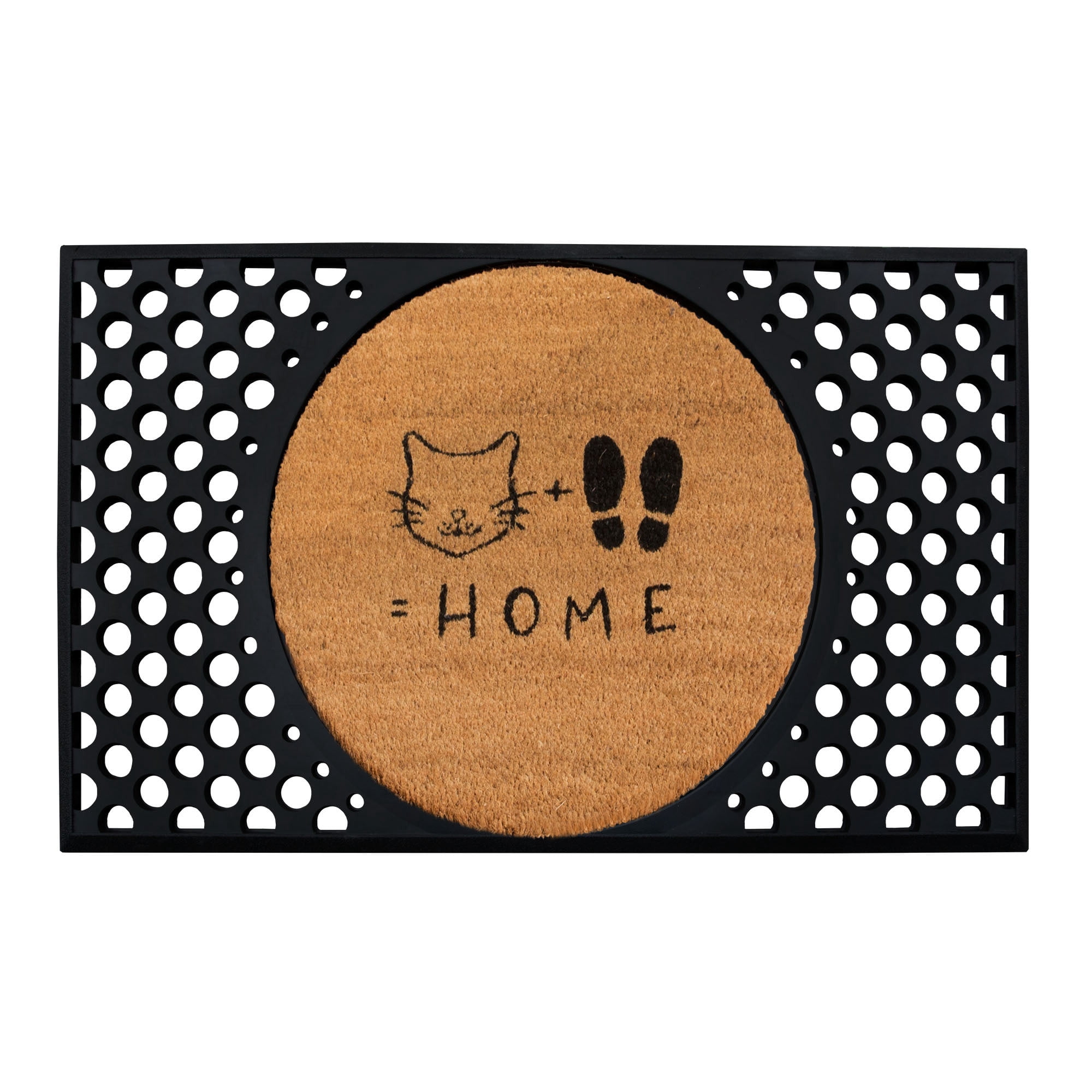Free Shipping! 4 Cats & Dogs Convertible Pet Doormat - Round, Rubber ...