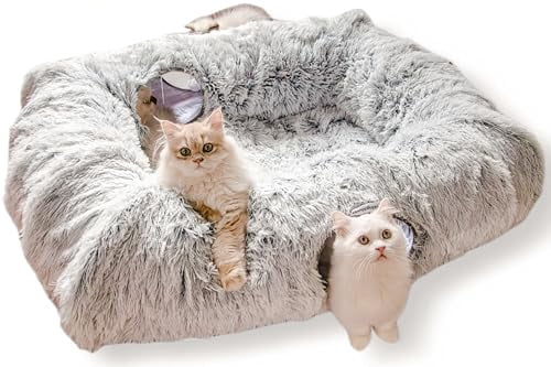 4 Cave Shuttled Xl Cat Tunnel Bed For Indoor Cats Peekaboo Toy Donut ...