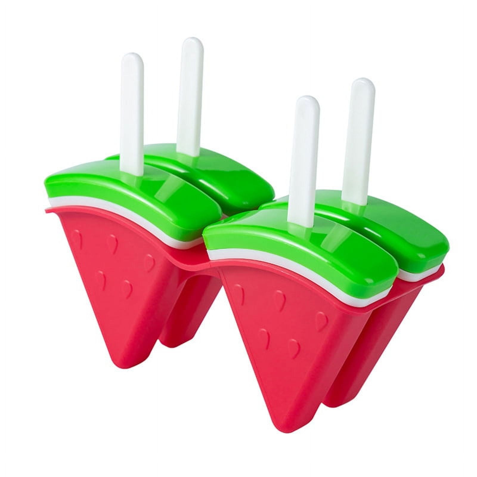 4 Cavities Ice Cream Mould Popsicles Moulds Watermelon Shaped Ice for Pop Molds - Walmart.com
