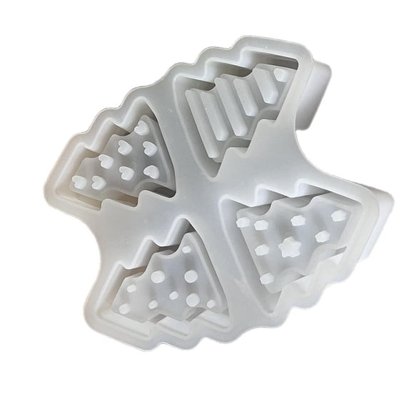 4 Cavities Tree Shape Silicone Mould Christmas Tree Silicones Mold For ...