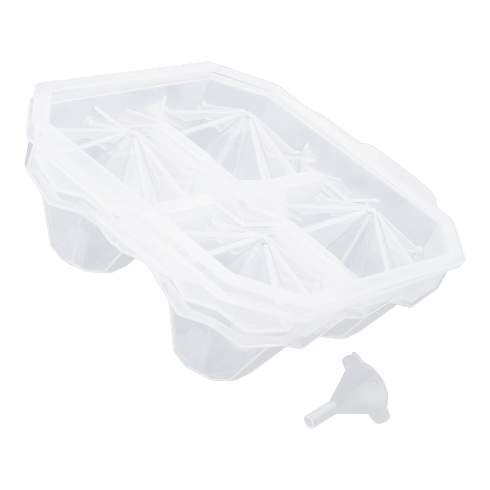 4 Cavity Crystal Shape Ice Block Tray For Crafting Ice Spheres ...