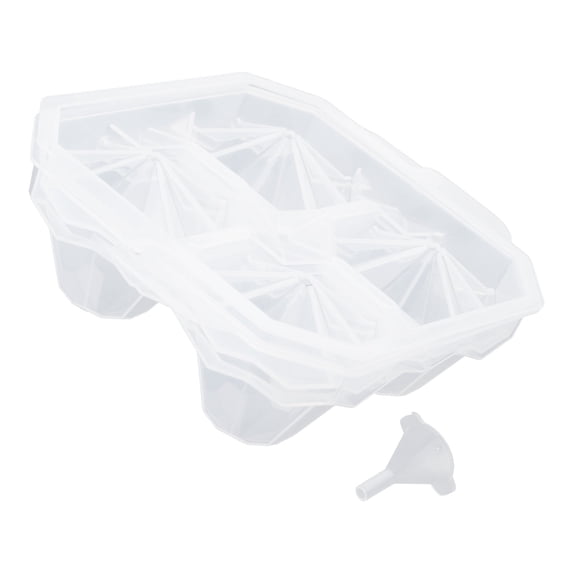 4 Cavity Crystal Shape Ice Block Tray For Crafting Ice Spheres ...