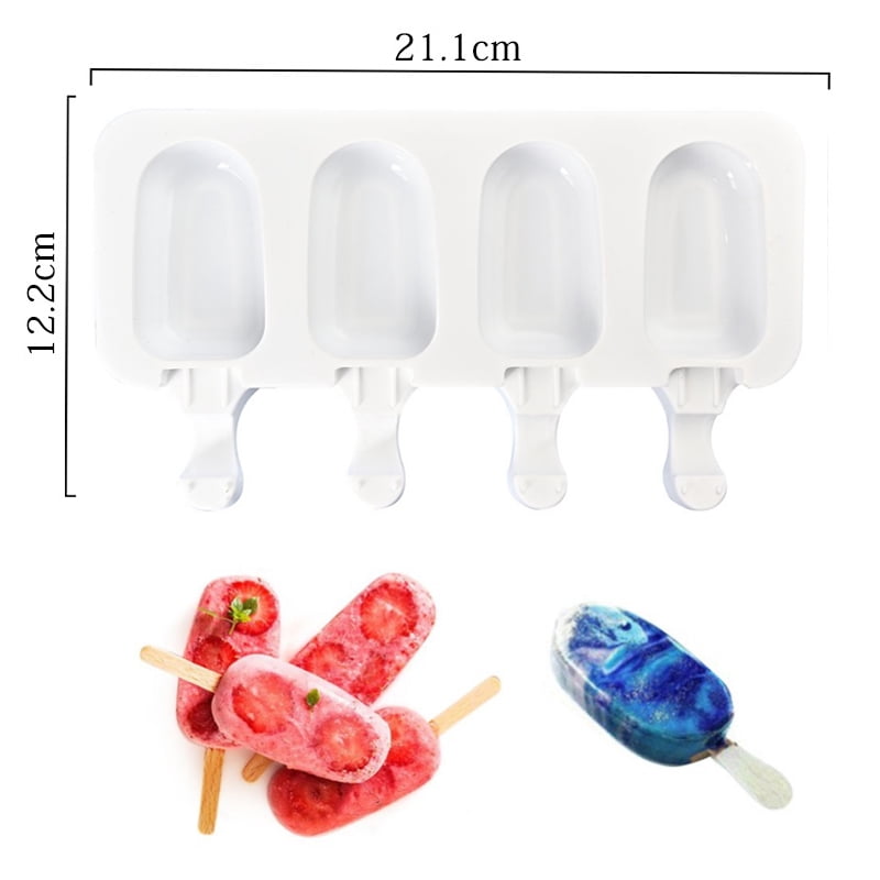 4 Cavity Diamond Large Ice Cream Mold Multiple Styles Love Lattice Cat ...