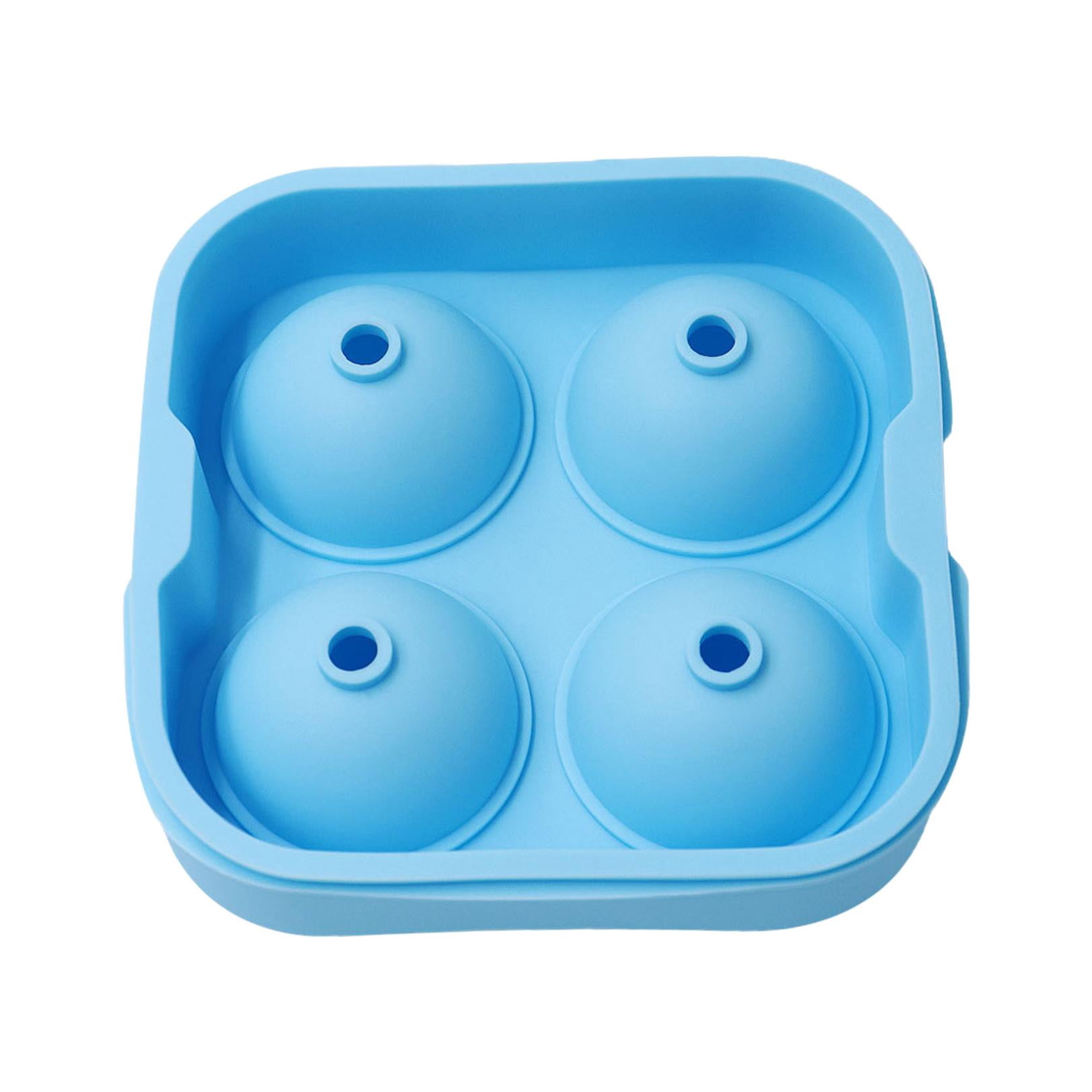 4 Cavity Ice Ball Maker Mold,5.1x5.1inch Silicone Ice Cube Tray with ...