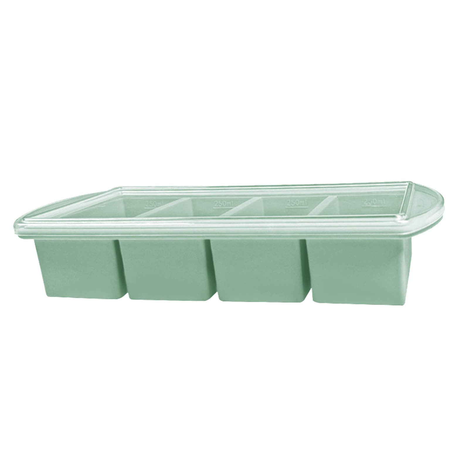 4 Cavity Silicone Freezer Trays with Lid Easy Release Silicone Food ...