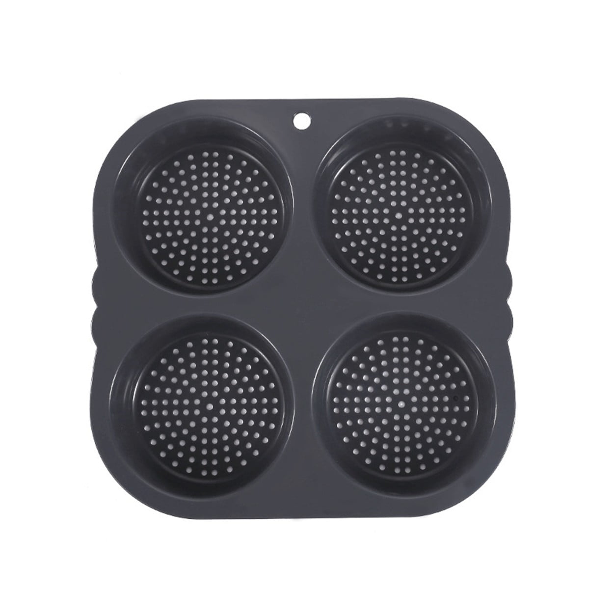 4 Cavity Silicone Hamburger Bun Non Burger Bun Pan Cake Moulds ...