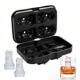 4-Cavity Silicone Ice Tray with Snap Lock Lid - Leak-Proof Ice Cube ...