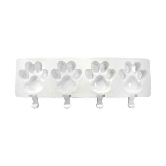 4 Cavity Silicone Popsicle Mold, Reusable Ice Cream Making Tray, Food ...