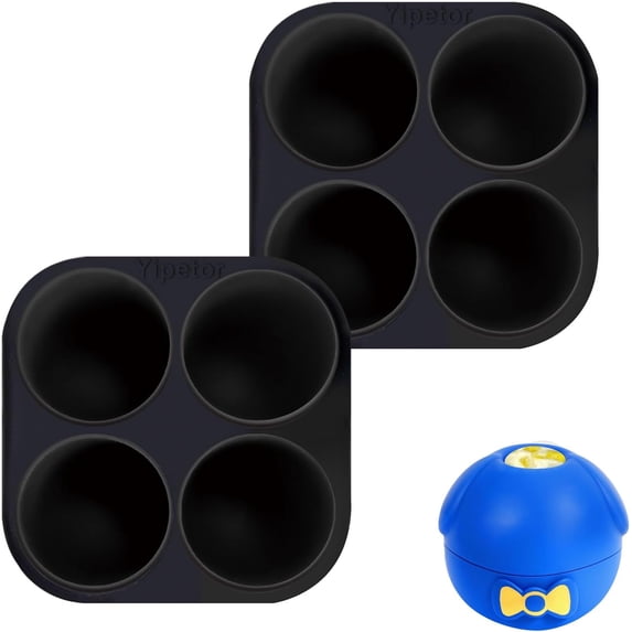 4-Cavity Silicone Treat Molds for Dog Treat Frozen Toys, Freezable Dog ...