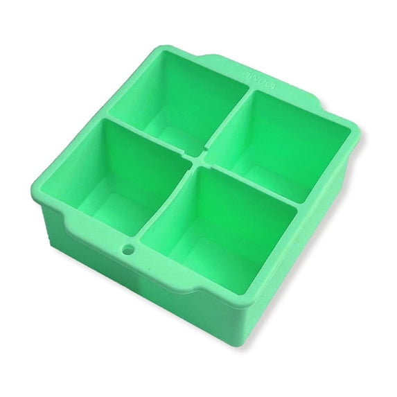 4-Cell Ice Tray with Lid, BPA-Free Ice Mould Silicone Box for Kitchen ...