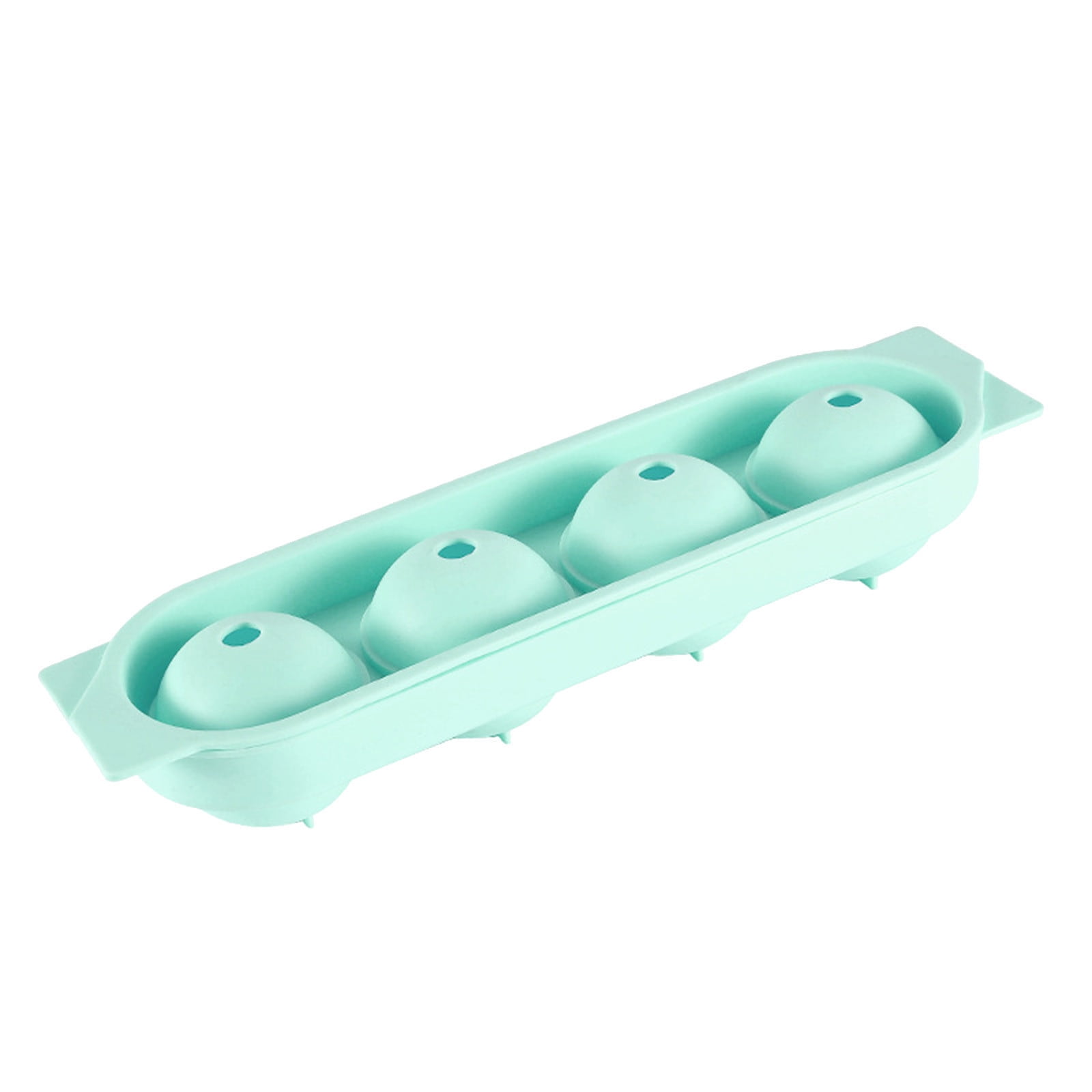 4-Cell Spherical Ice Mold, Fast Freeze Ice Ball Maker, Silicone Round ...