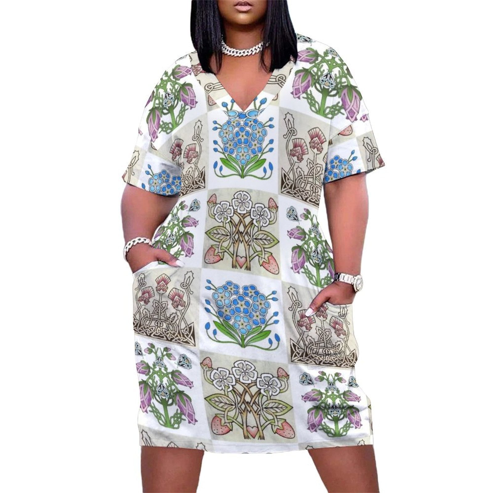 4 Celtic Flowers Loose Pocket Dress prom dresses 2025 summer dress ...