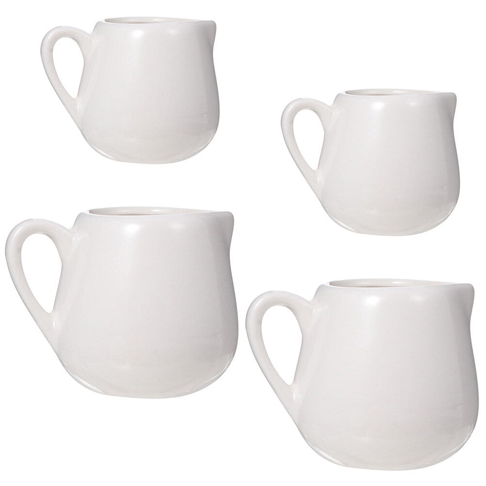 4 Ceramic Creamer Jug Coffee Serving Pitcher Sauce Pitcher Porcelain ...