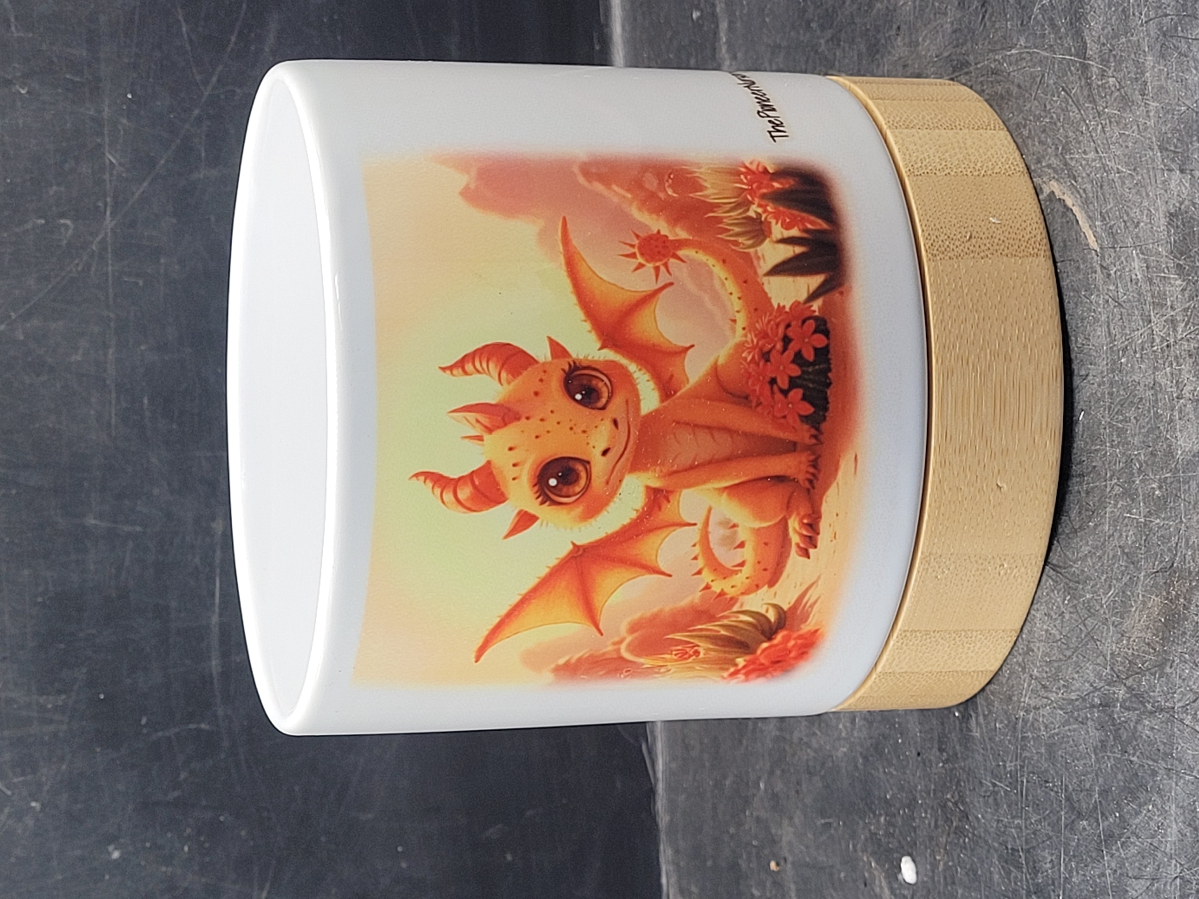 4" Ceramic Pot with Bamboo Base - “Blaze Bloom” – Cute Baby Desert ...