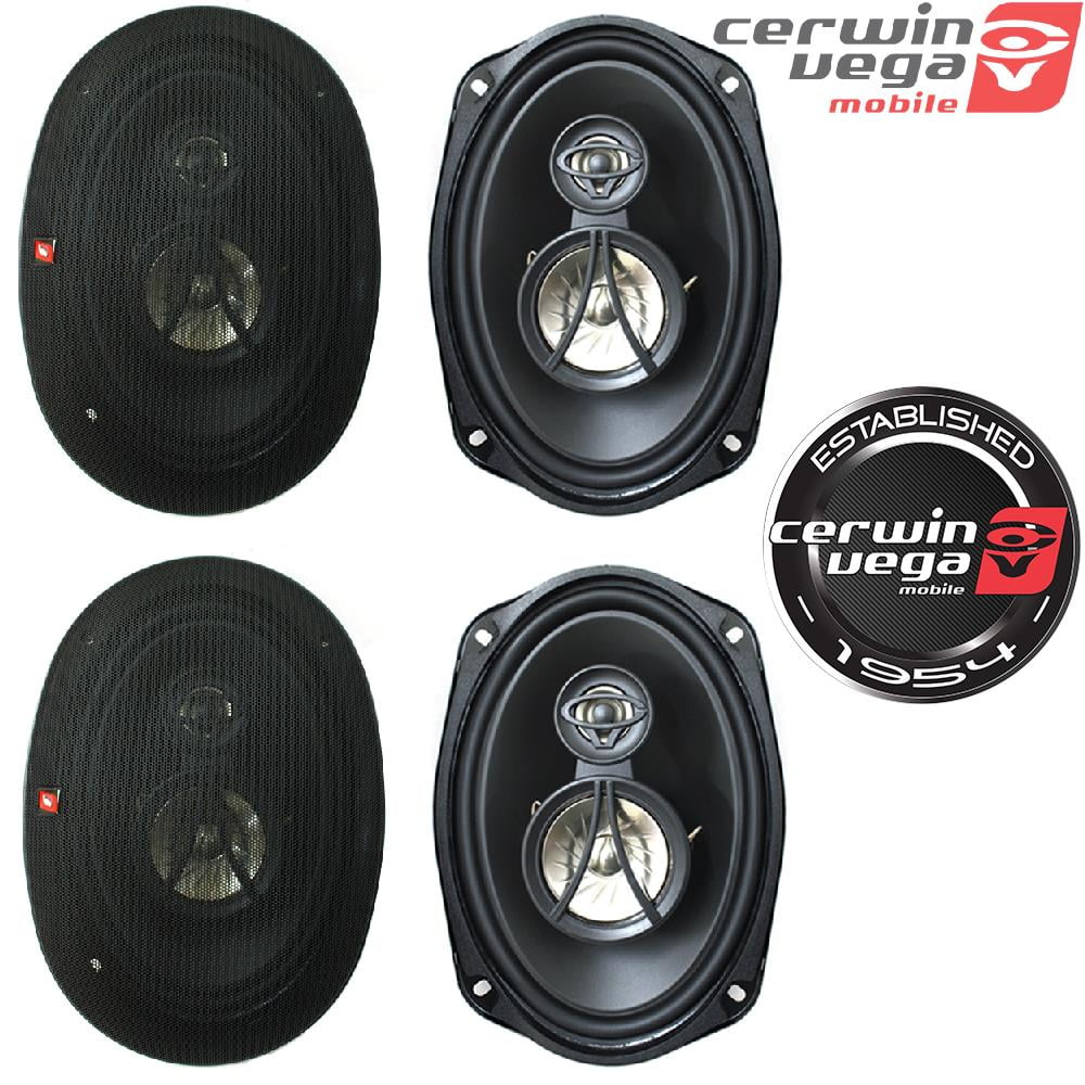 4 Cerwin Vega XED693 6x9" 3-Way Coaxial Car Speakers 350W - Walmart.com