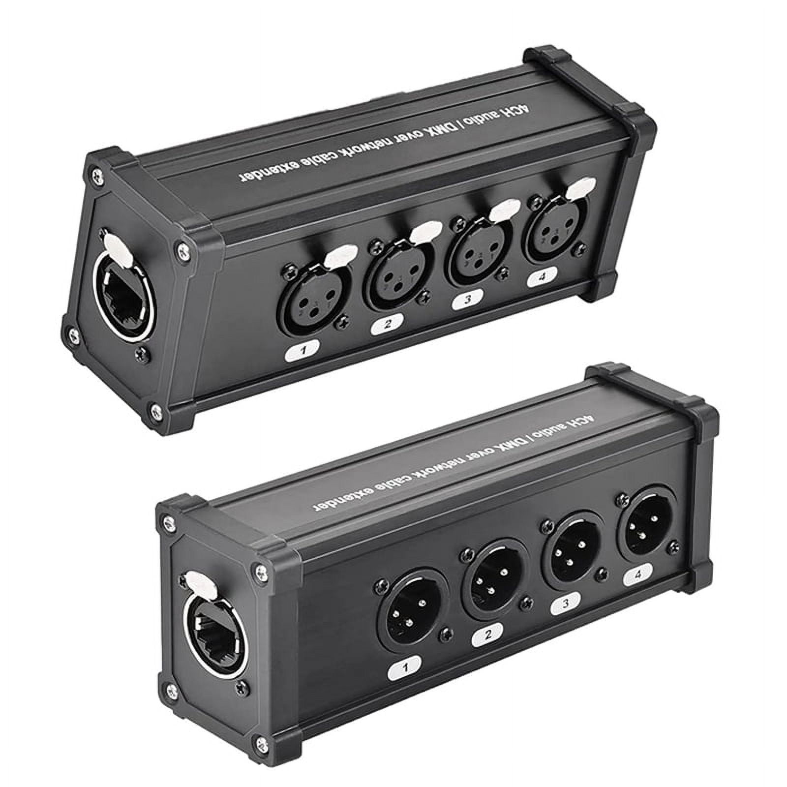 4-Channel 3-Pin Ethercon Cable Extender,XLR Network Cable Multi ...