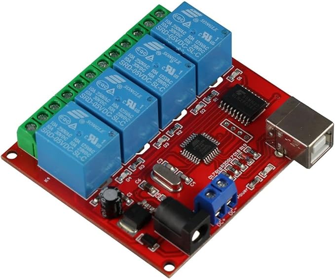 4-Channel 5V Computer USB Control Switch Red Portable Green PC Smart ...