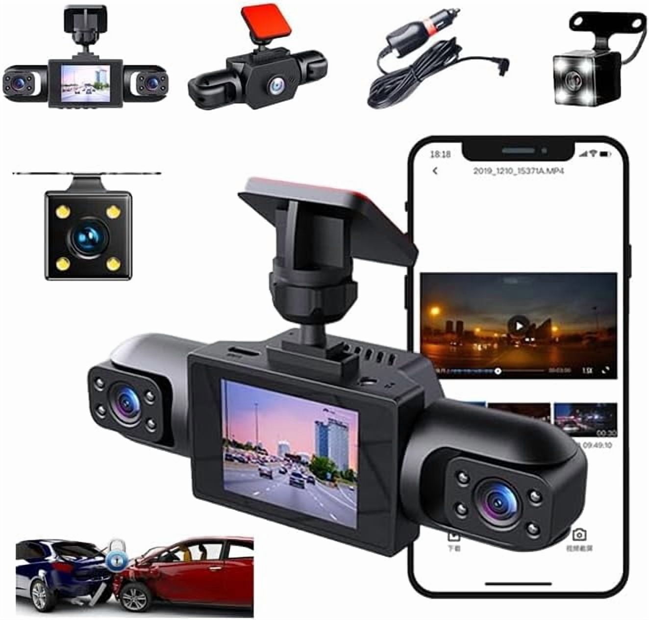 4-Channel Dash Cam, 360° Car Camera System with 4K Front + 1080P Rear ...