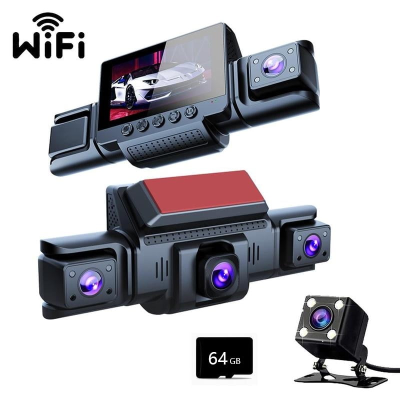 4 Channel Dash Cam 360° View, Front Rear Inside Left Right Car Dash ...