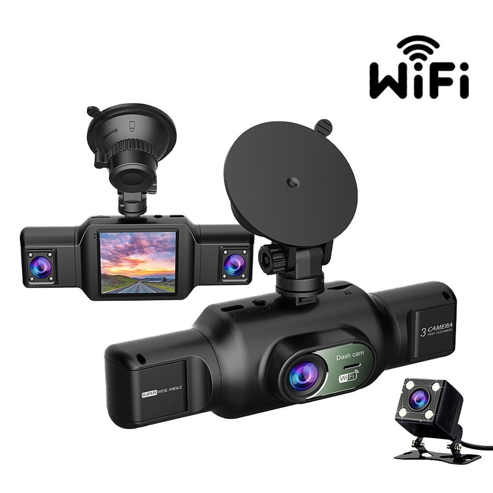 4 Channel Dash Cam Front Rear Inside and Cabin, 1080P WiFi Car Camera ...